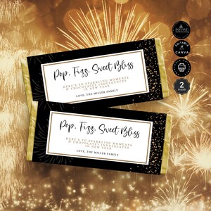 New Year's Chocolate Candy Wrapper Template, Candy Bar, Hershey & Aldi ...