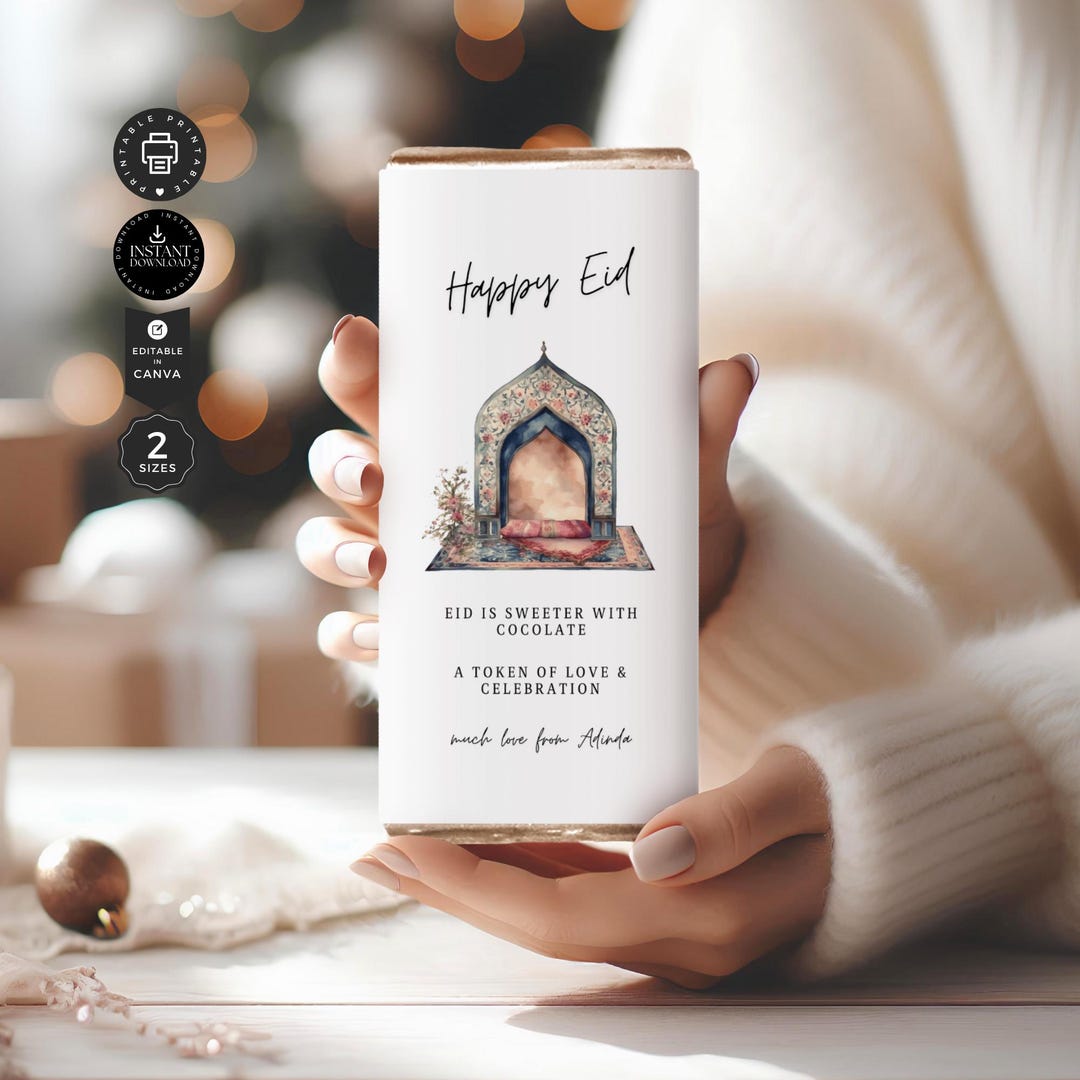 Eid Al-fitr Mubarak, Ramadan Kareem Chocolate Candy Wrapper Template ...