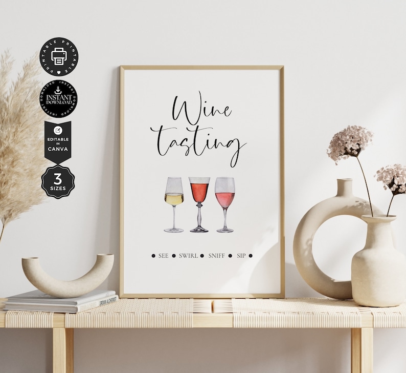 Wine Tasting Sign Printable Template, Blind Wine Tasting, Welcome to ...