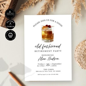 Retirement Party Invitation Template, Old Fashioned Retirement ...