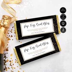 New Year's Chocolate Candy Wrapper Template, Candy Bar, Hershey & Aldi ...