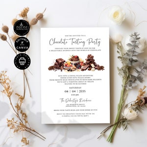 Chocolate Tasting Party Invitation Template, Home Party Invite ...