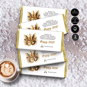 New Year's Chocolate Candy Wrapper Template, Candy Bar, Hershey & Aldi ...