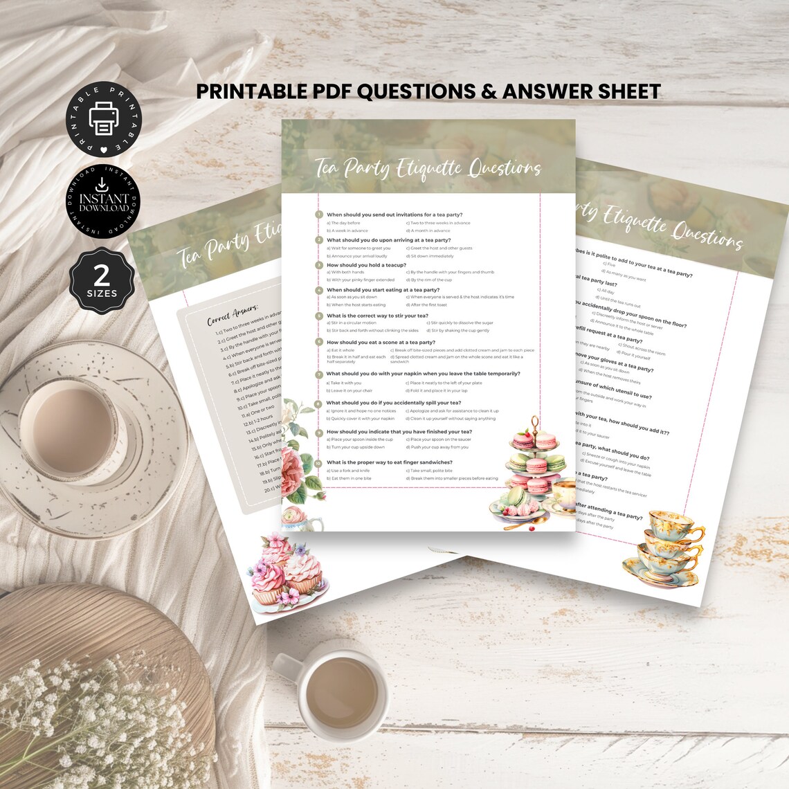 Tea Party Etiquette Question & Answer, High Tea Manners, Trivia, Tea ...