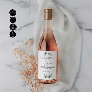 Editable Christmas Gift for Teachers, Wine Champagne Bottle Label ...