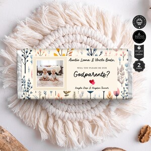 Classic Minimalist Modern Will You Be Our Godparents Proposal ...