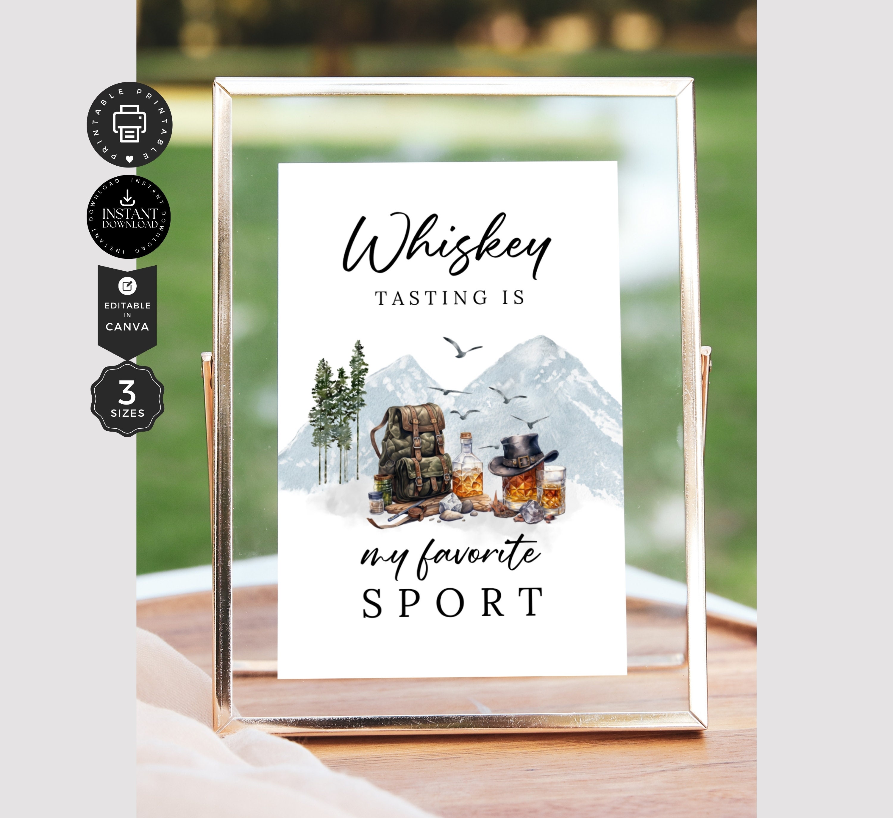 Whiskey Tasting Sign Printable Template, Whisky Scotch Home Party ...