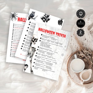 Halloween Party Editable Trivia Questions & Answer, Quiz Template ...