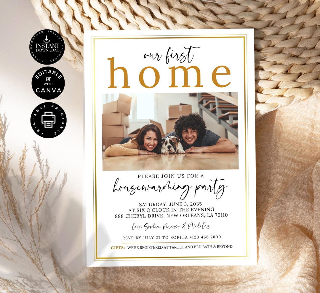 Housewarming Invite, New House Party, Our First Home, Family ...