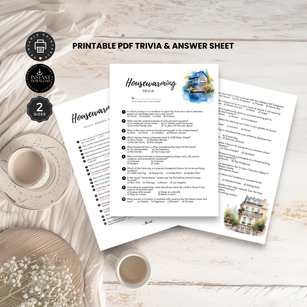 Housewarming Trivia Quiz & Answer, New House Party, New Address Party ...