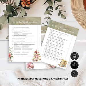 Tea Party Etiquette Question & Answer, High Tea Manners, Trivia, Tea ...
