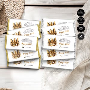 New Year's Chocolate Candy Wrapper Template, Candy Bar, Hershey & Aldi ...