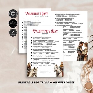 Medieval Valentine's Day Trivia Quiz & Answer, Couple's Party Game ...