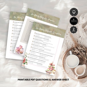 Tea Party Etiquette Question & Answer, High Tea Manners, Trivia, Tea ...