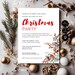 Editable Christmas Party Invitation Template, Dinner Festive, Family ...