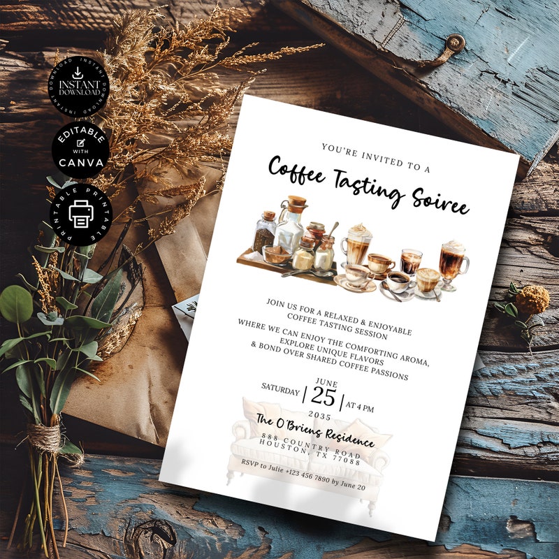 Coffee Invitation - Etsy