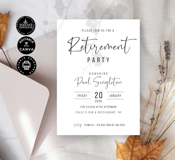 Office Retirement Party Invitation Template 12 Retirement Invite Ideas