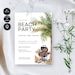 Beach Party Invitation Template, Gathering Party, Barbeque BBQ & Bon ...