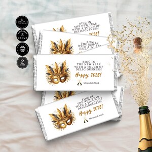 New Year's Chocolate Candy Wrapper Template, Candy Bar, Hershey & Aldi ...