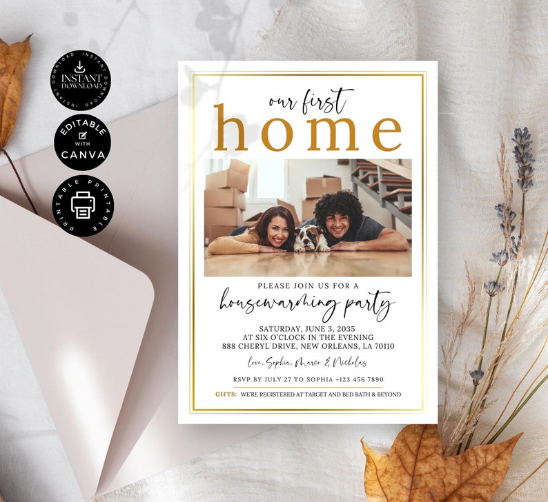 Housewarming Invite New House Party Our First Home Family - Etsy UK