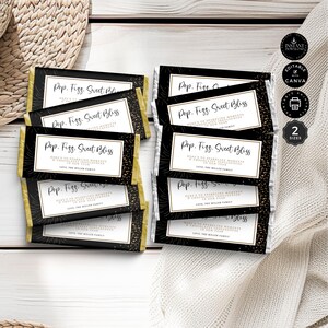 New Year's Chocolate Candy Wrapper Template, Candy Bar, Hershey & Aldi ...