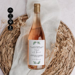 Editable Christmas Gift for Teachers, Wine Champagne Bottle Label ...