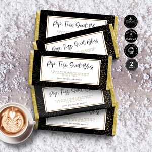 New Year's Chocolate Candy Wrapper Template, Candy Bar, Hershey & Aldi ...