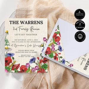 Family Reunion Invitation Template, Gathering Party, Celebrate ...