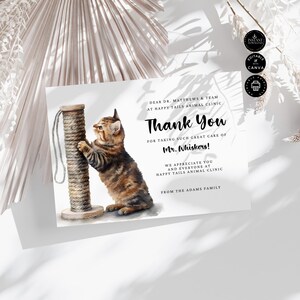 Thank You Card to Veterinarian Template, Cats, Kitten, Gratitude ...