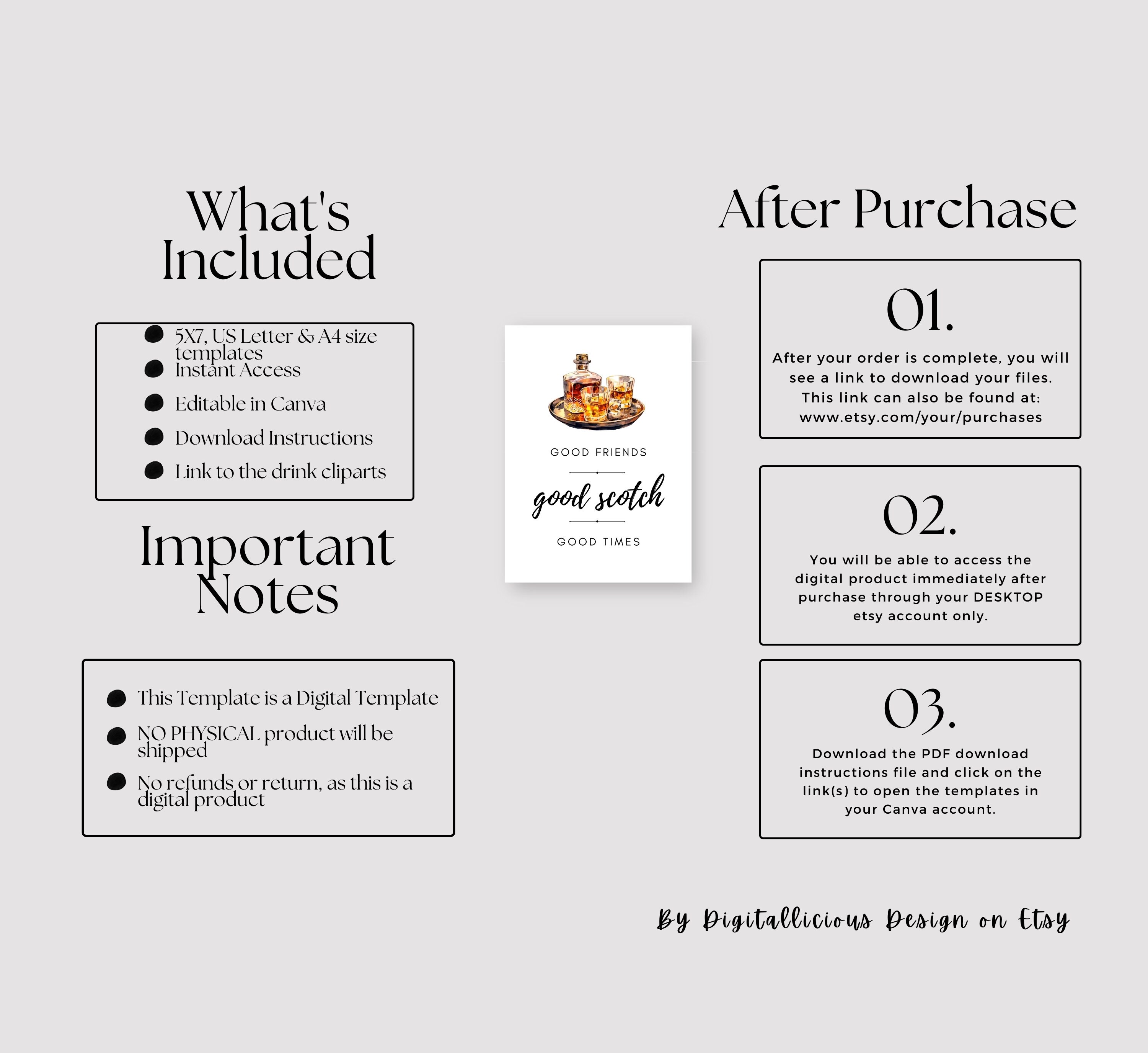 Whisky Scotch Tasting Sign Printable Template, Good Friends Good Time ...