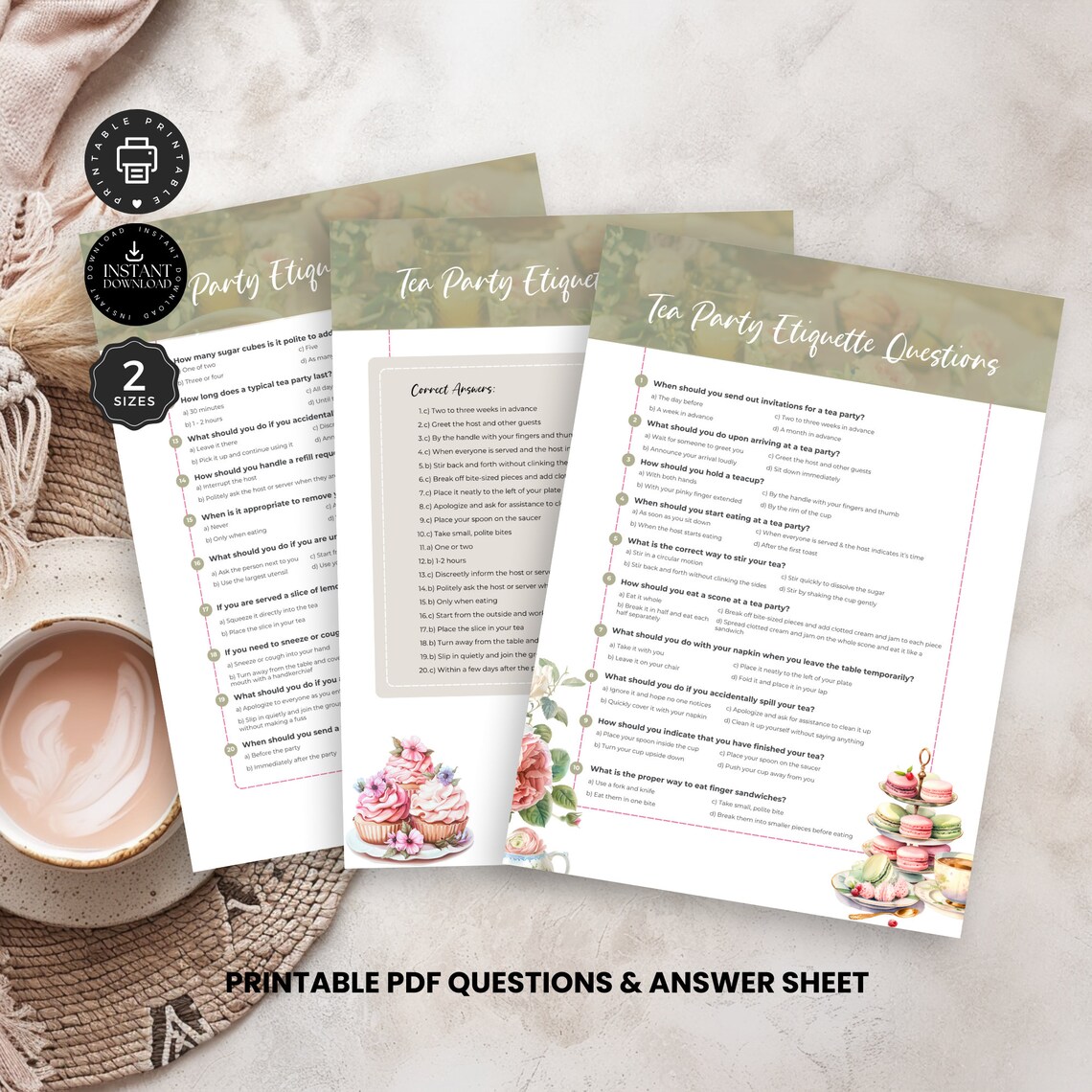 Tea Party Etiquette Question & Answer, High Tea Manners, Trivia, Tea ...