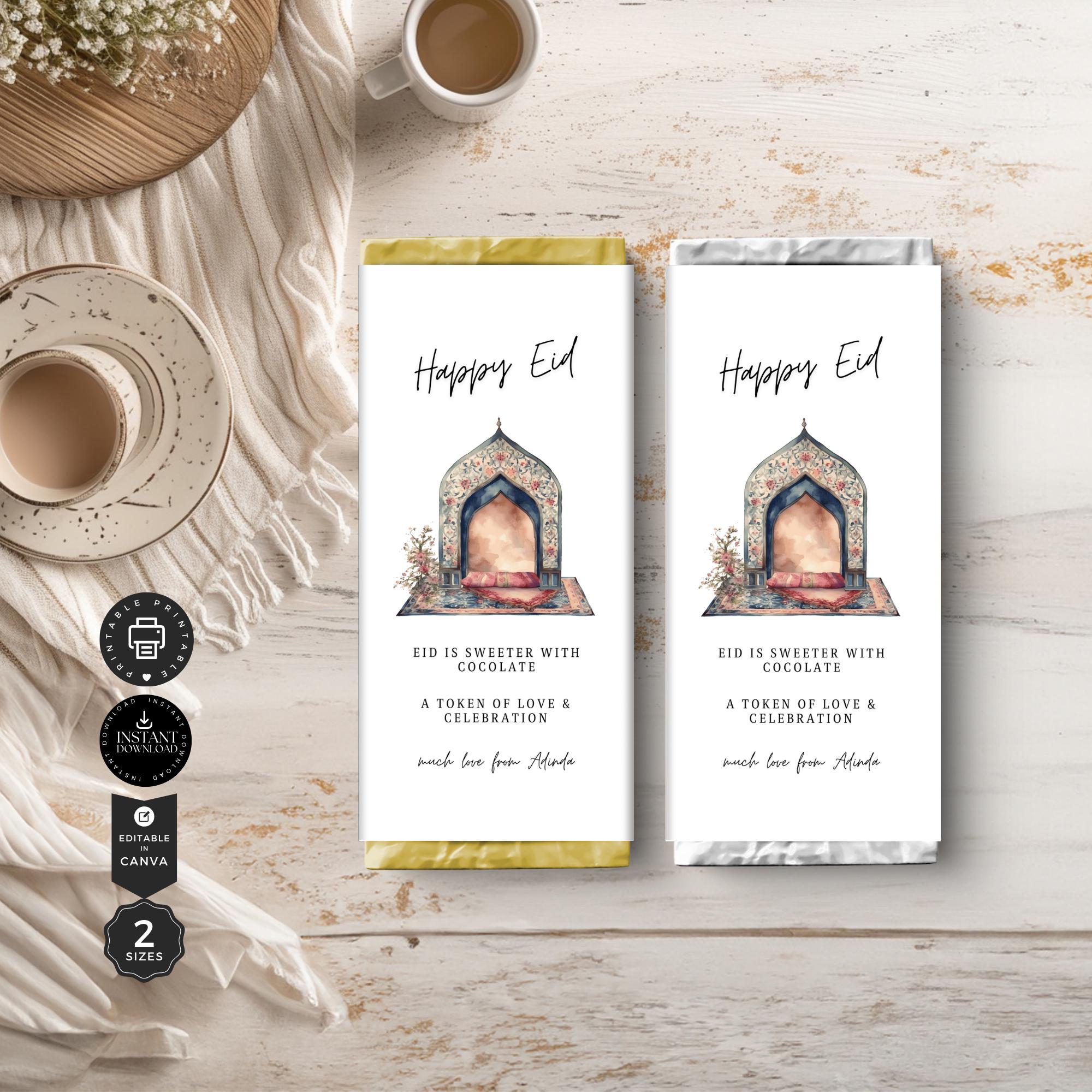 Eid Al-fitr Mubarak, Ramadan Kareem Chocolate Candy Wrapper Template ...