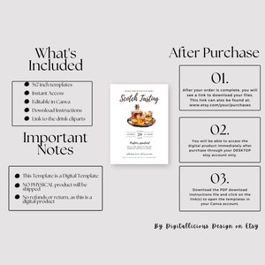 Whisky Scotch Tasting Invitation Template, Scotch Night, Blind Whiskey ...