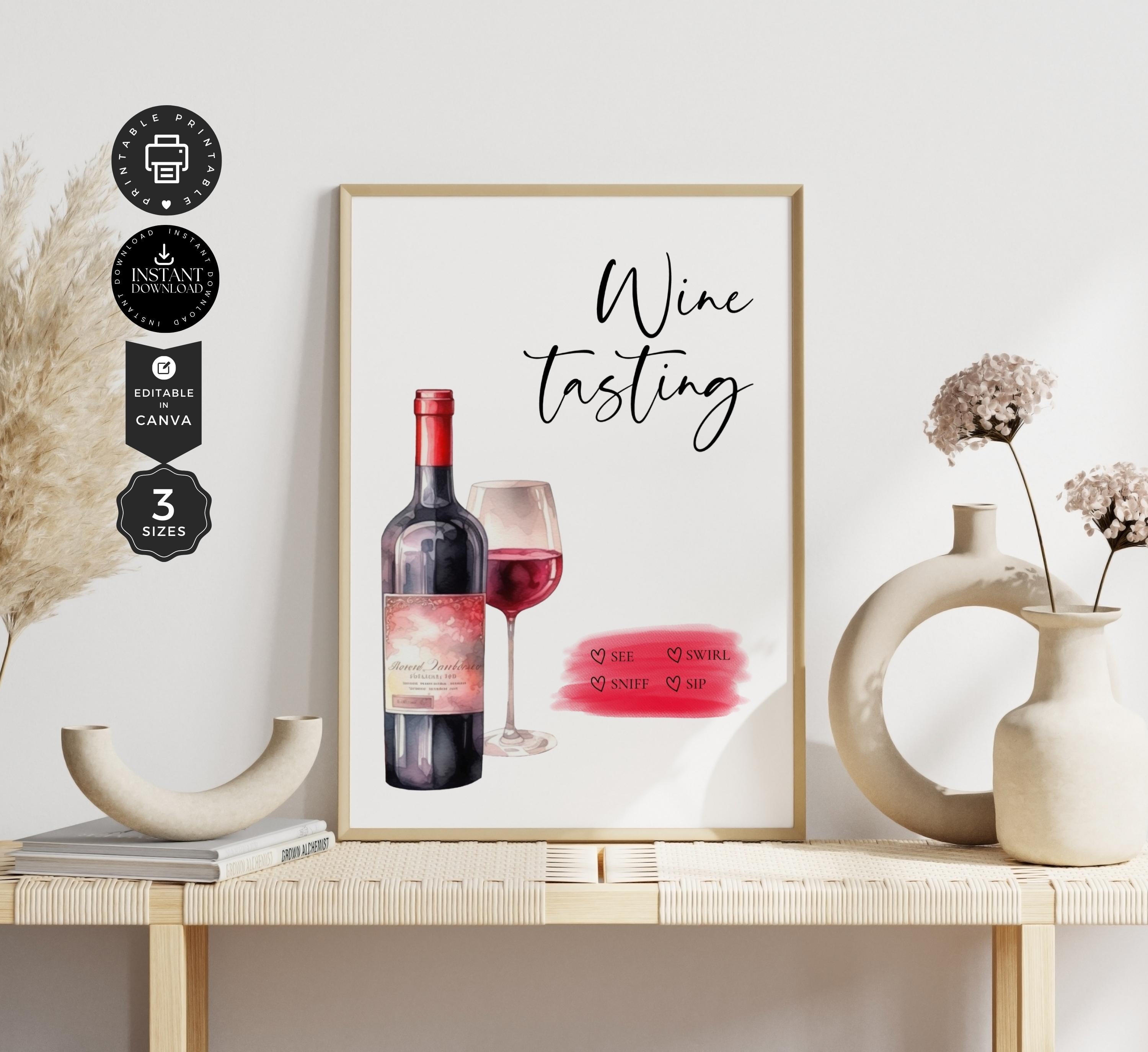 Wine Tasting Sign Printable Template, Blind Wine Tasting, Welcome to ...