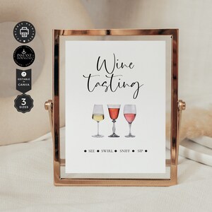 Wine Tasting Sign Printable Template, Blind Wine Tasting, Welcome to ...