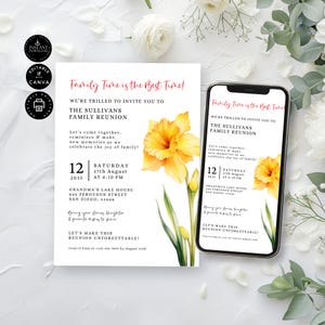 Family Reunion Invitation Template, Gathering Party, Celebrate Phone ...