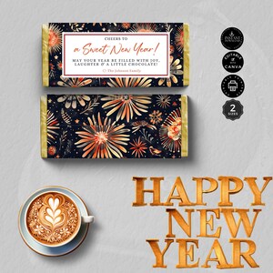 New Year's Chocolate Candy Wrapper Template, Candy Bar, Hershey & Aldi ...