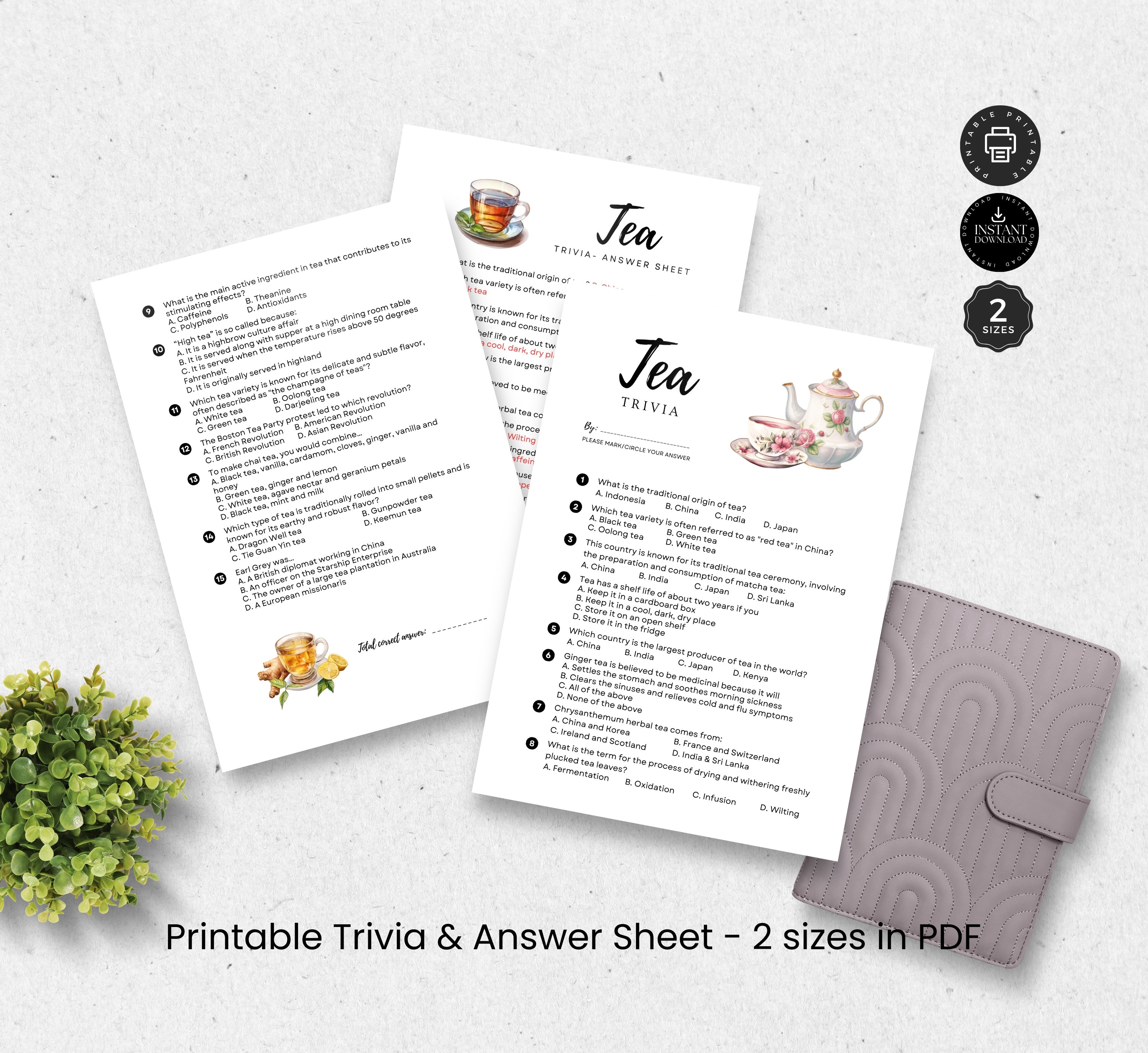Tea Trivia Quiz & Answer, Tea Party Night, Home Party, Get Together ...