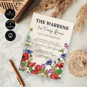 Family Reunion Invitation Template, Gathering Party, Celebrate ...