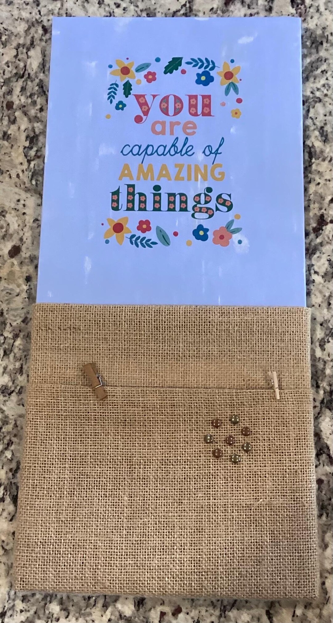 You Are Capable of Amazing Things Burlap Wall Hanging, Letter/photo ...