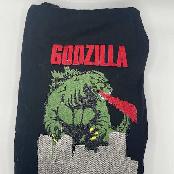 Godzilla Embroidery - Etsy