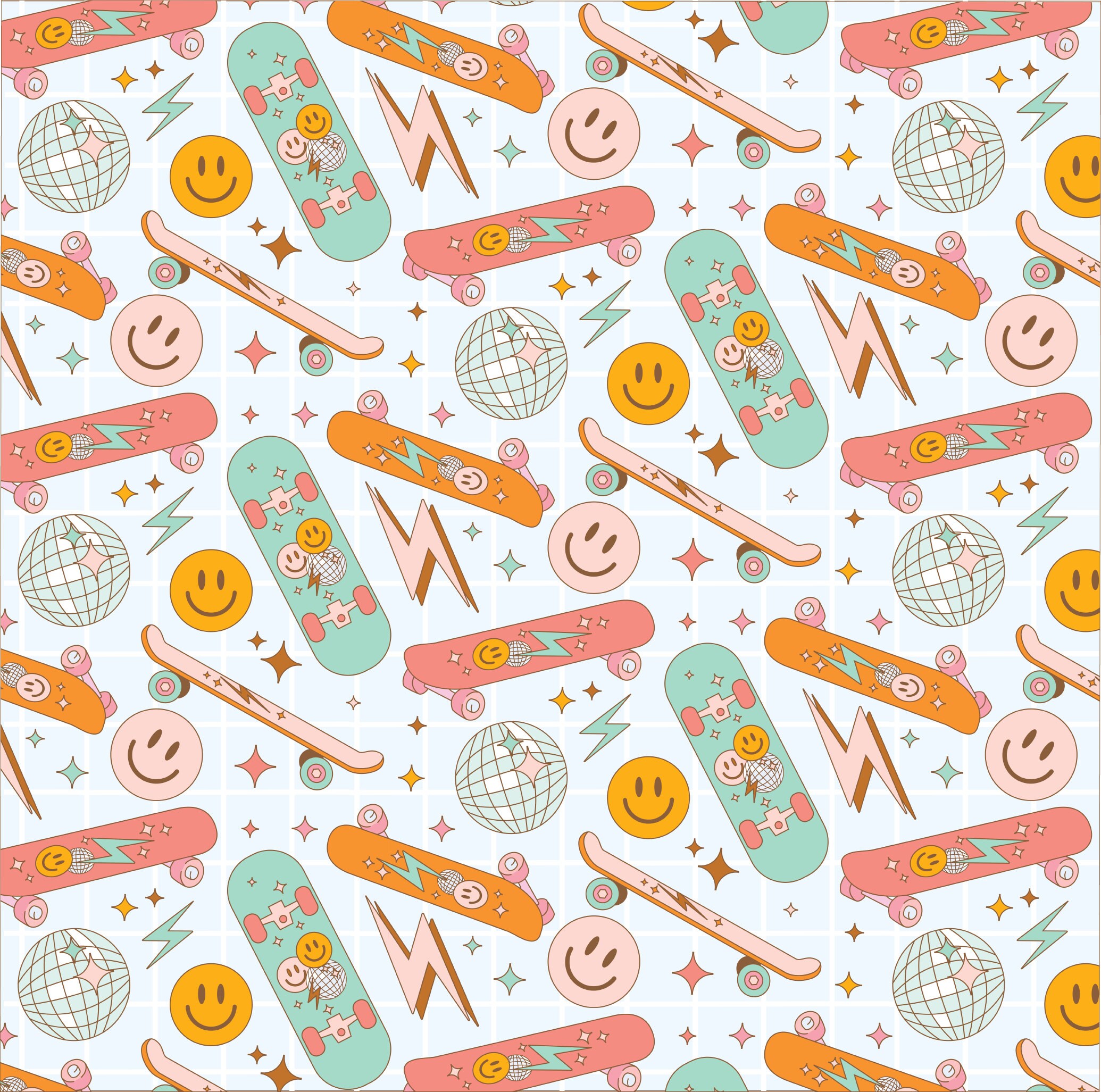 Skateboard Pattern for Printing Skateboard Pattern for Sublimation ...