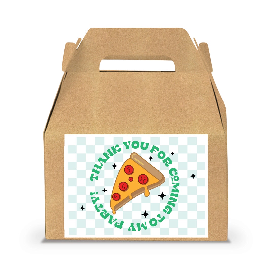 Pizza Party Thank You Label Printable Pizza Party Thank You Sticker ...