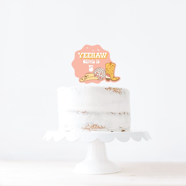Printable Cowgirl Cake Topper - Etsy