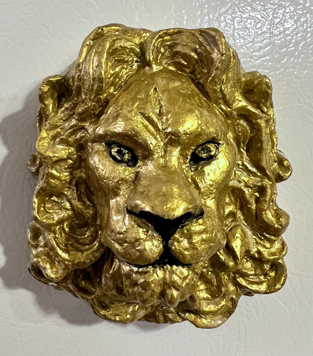 Hand Painted Papier Mache African Lion Refrigerator Magnet - Etsy