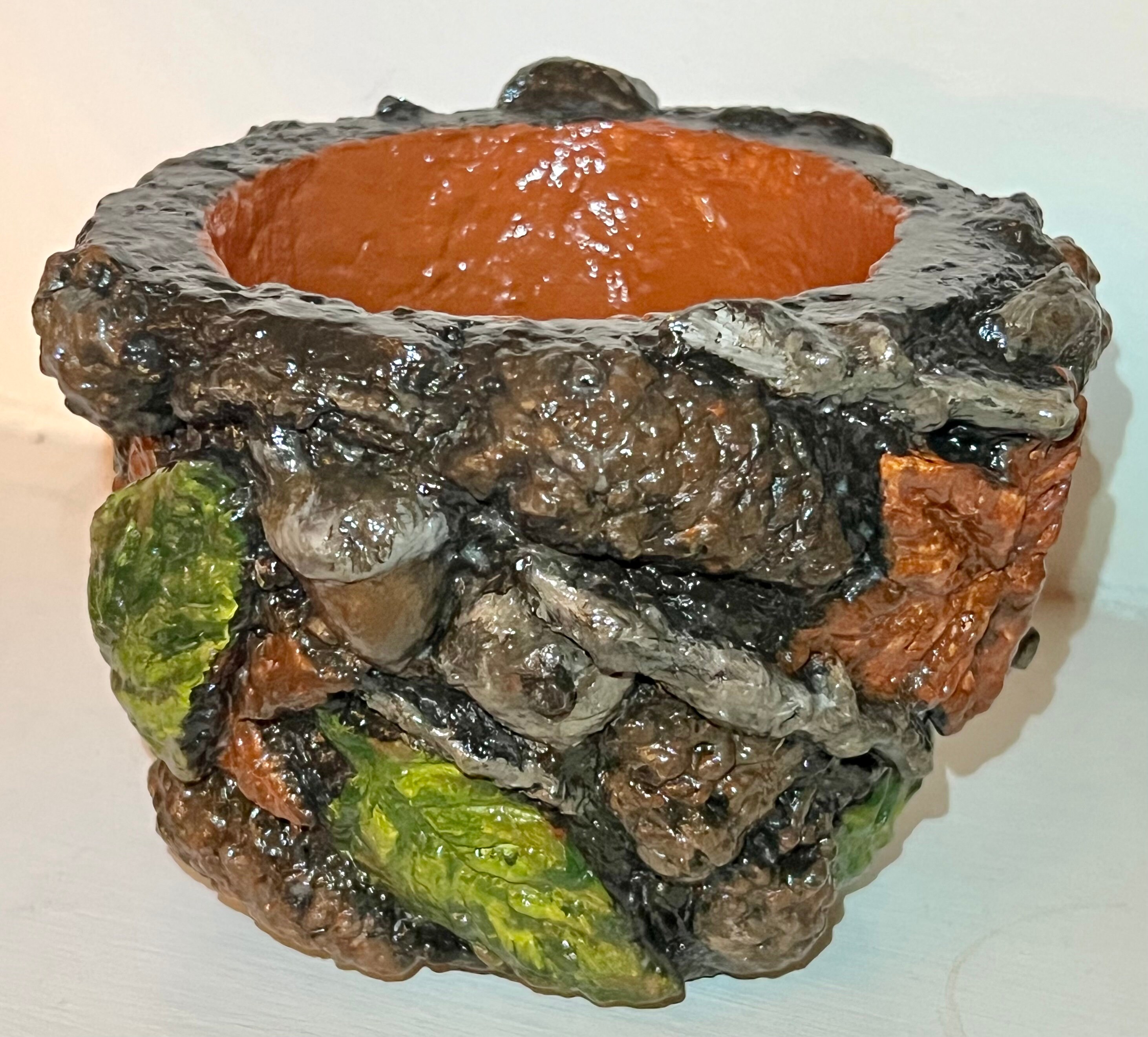 Papier Mache Pine Cone Acorn and Leaf Pot - Etsy