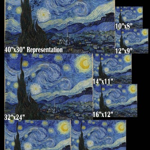 Starry Night by Vincent Van Gogh Digital Reproduction, Asylum View Wall ...
