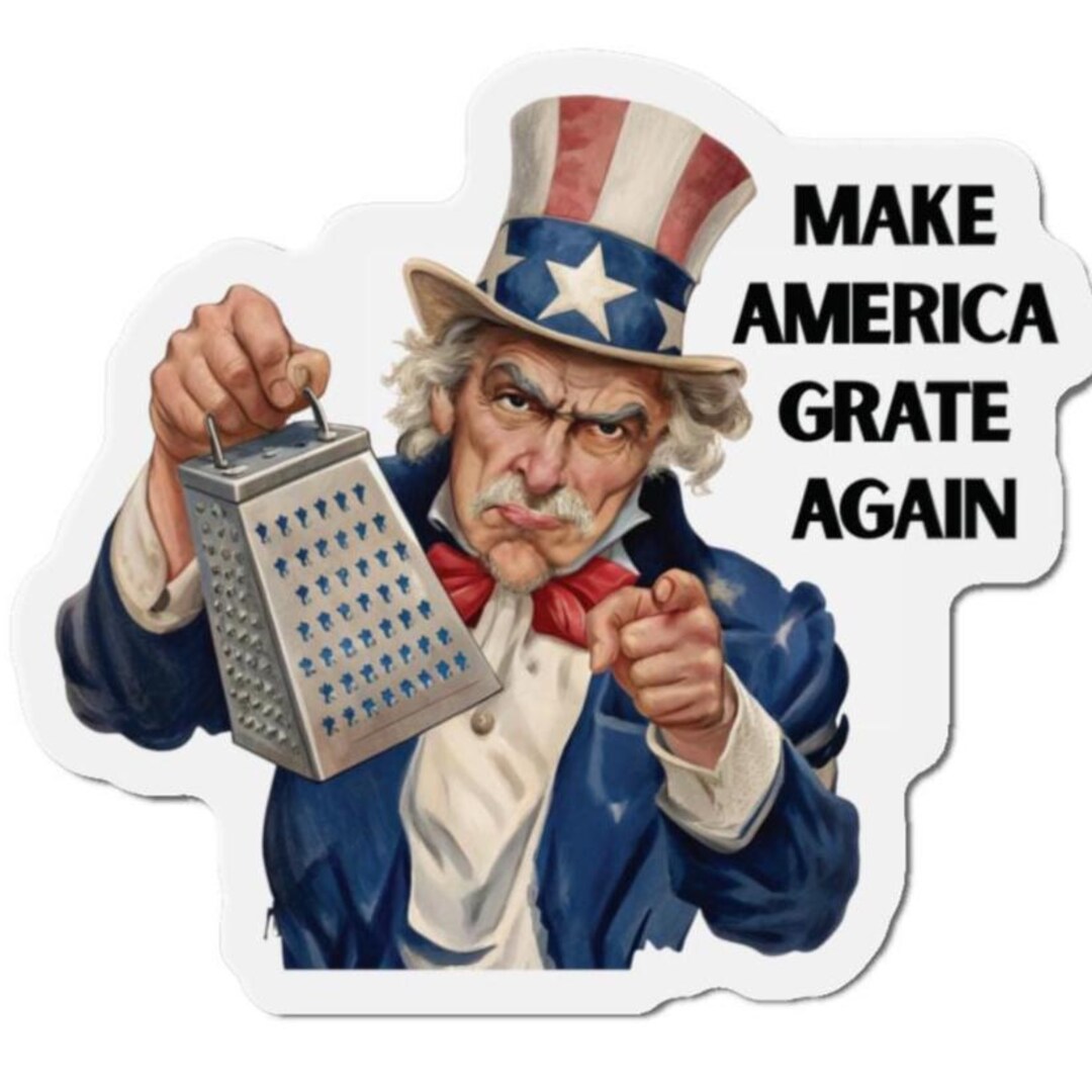 Make America Grate Again | Funny Die-cut Magnet | Uncle Sam | Kitchen ...