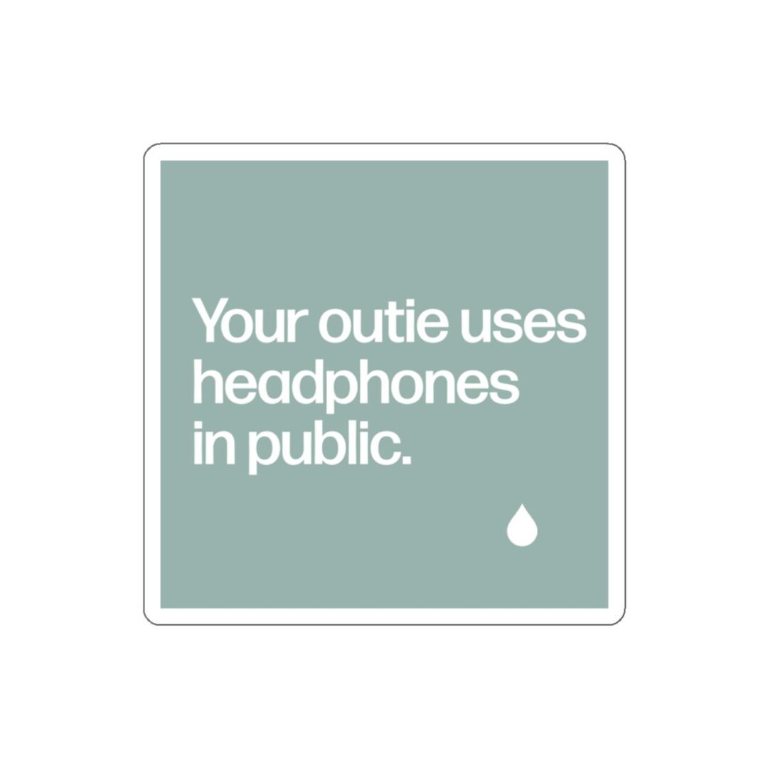 Severance Humor Die-cut Sticker: Outie Headphones - Fun Laptop Decal - Etsy