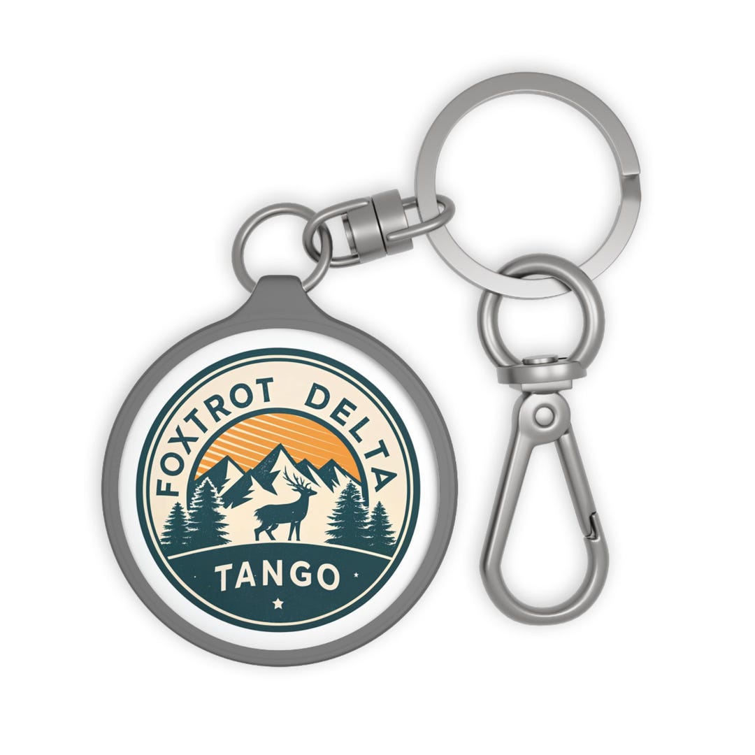 Foxtrot Delta Tango, Adventure Keyring Tag - Personalized Camping ...